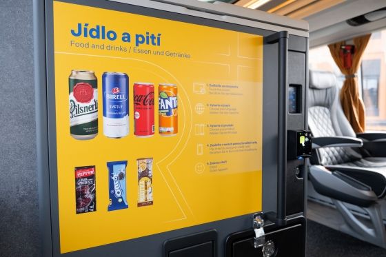 Chilled beer, soft drinks and snacks