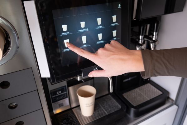 Coffee from professional coffee machine